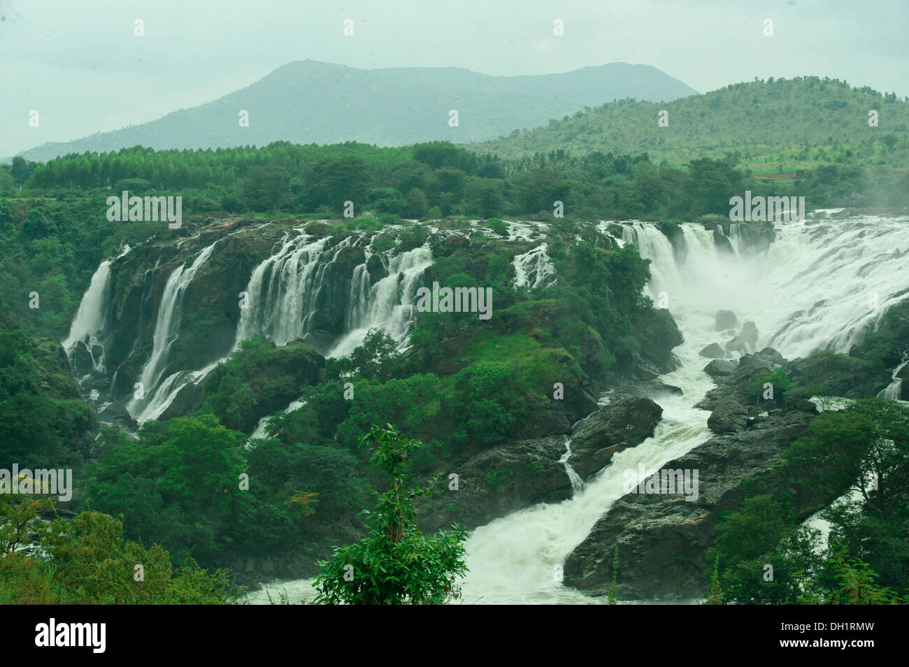 Shivasamudram waterfalls Kaveri River Karnataka India Asia Stock Photo ...