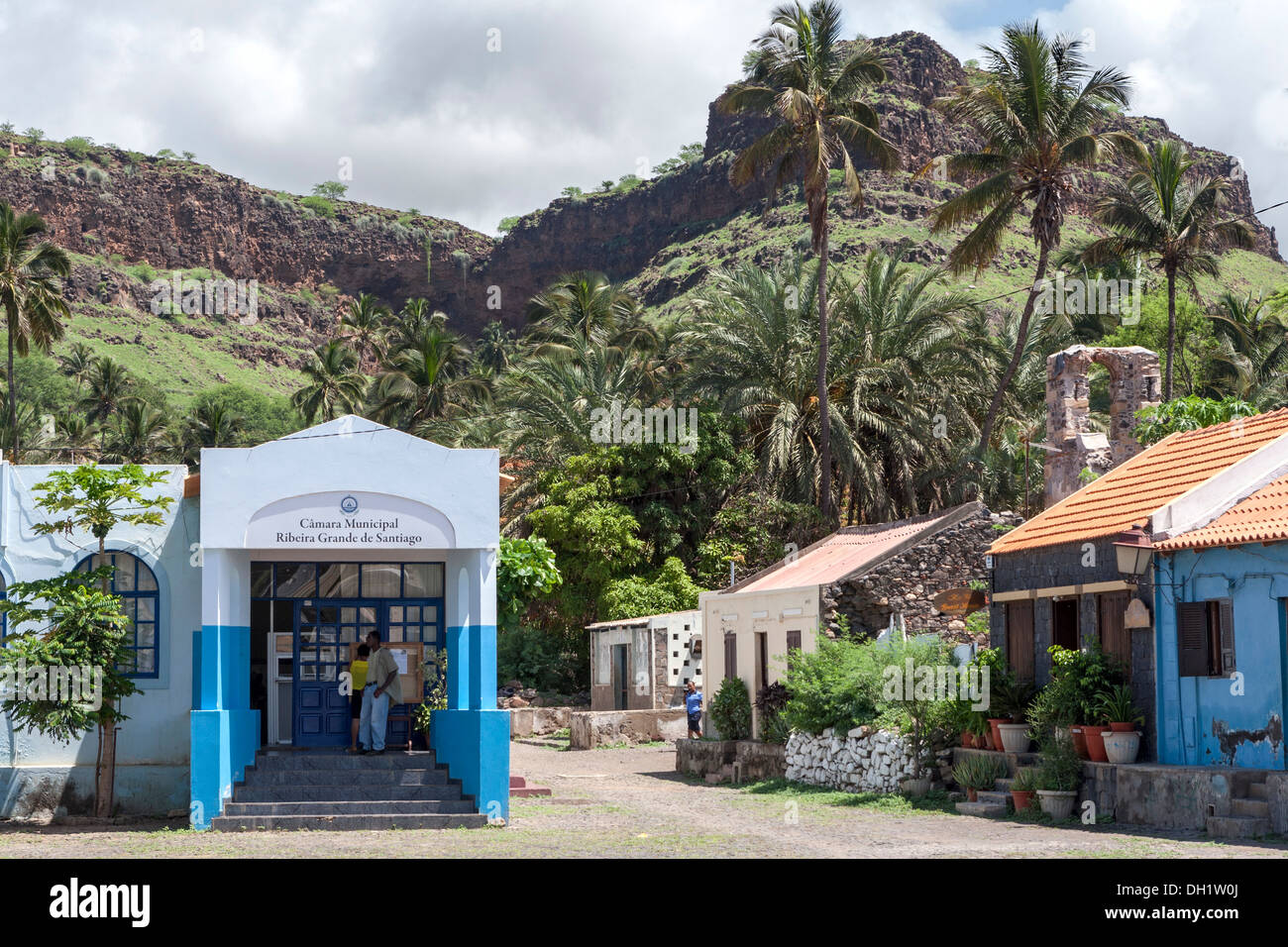 Town Hall, Cidade Velha, formerly Ribeira Grande, Santiago Island, Cape ...