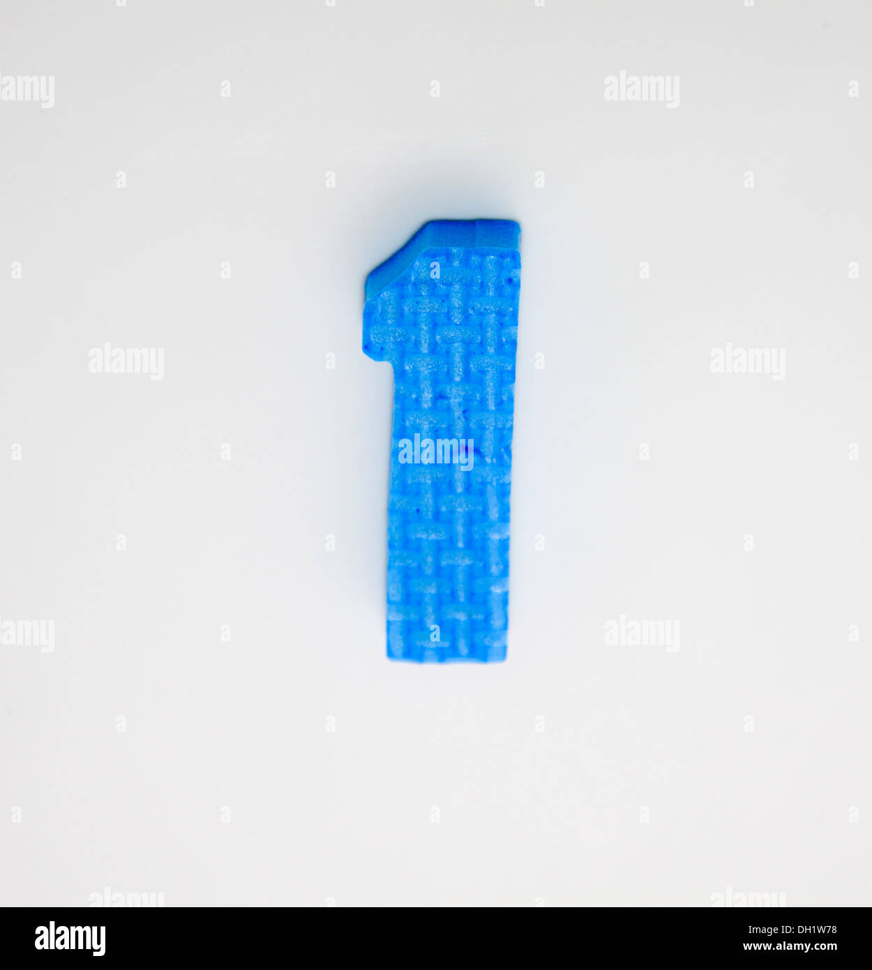 The number 1 as a plastic foam number Stock Photo - Alamy