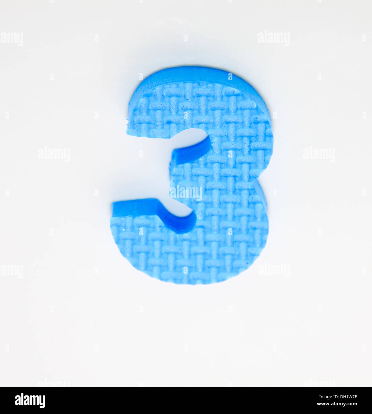 The number 3 as a plastic foam number Stock Photo - Alamy