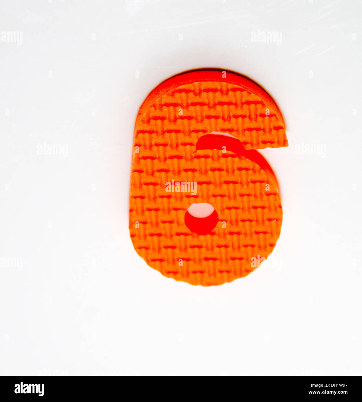 The number 6 as a plastic foam number Stock Photo - Alamy