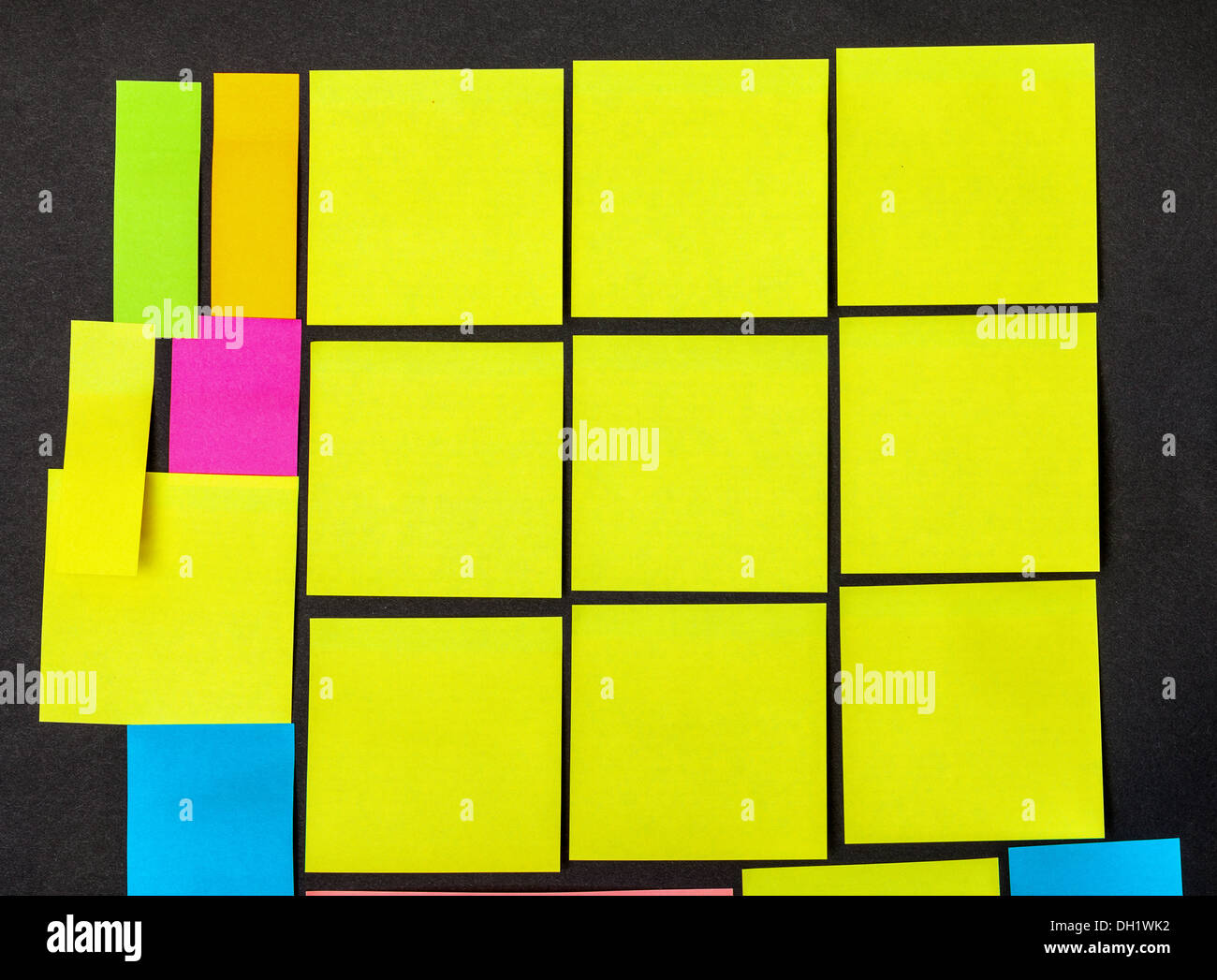 Set of multicolored paper sticky stickers Stock Photo - Alamy