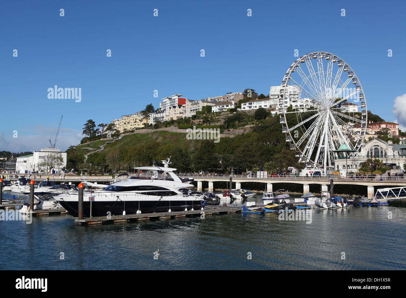 The waterfront at Torquay, with the English Riviera Wheel Stock Photo ...