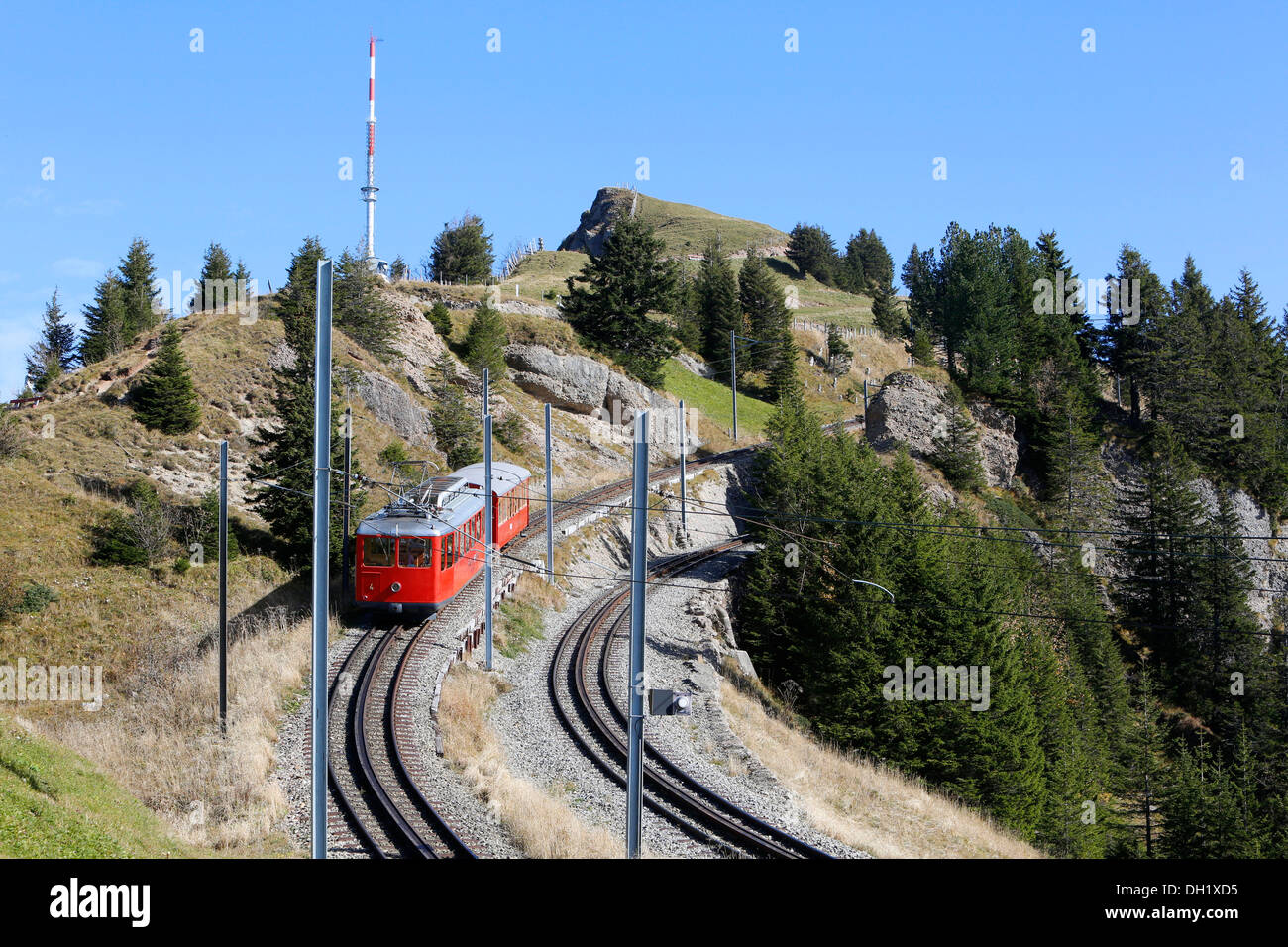 Cable car to Mount Rigi, Switzerland, Europe Stock Photo - Alamy