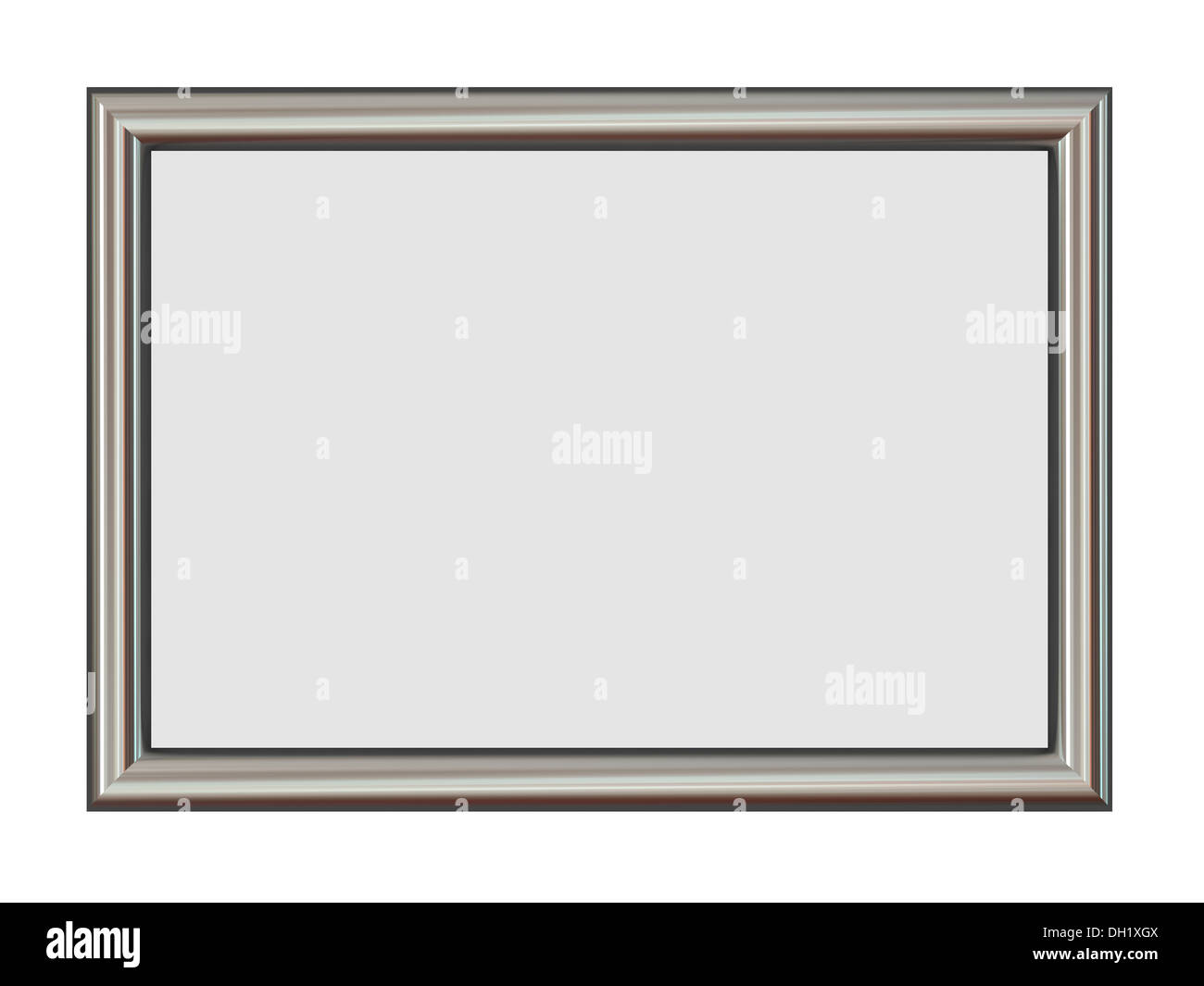 Silver metal frame on Cut Out Stock Images & Pictures - Alamy