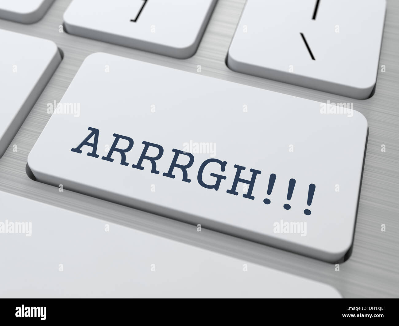 Arrrgh Button on Modern Computer Keyboard Stock Photo - Alamy