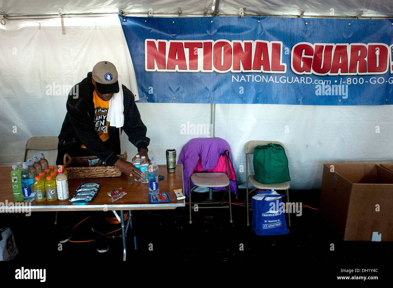A Soldier from the Army National Guard Readiness Center stock items in ...