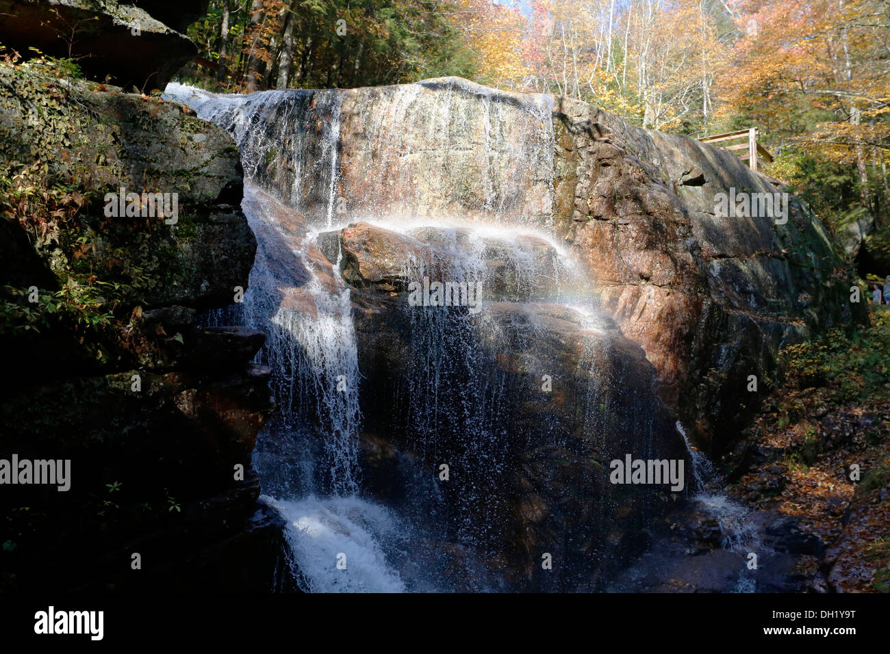 Flume Gorge, ravine in the White Mountains, New Hampshire, USA Stock ...