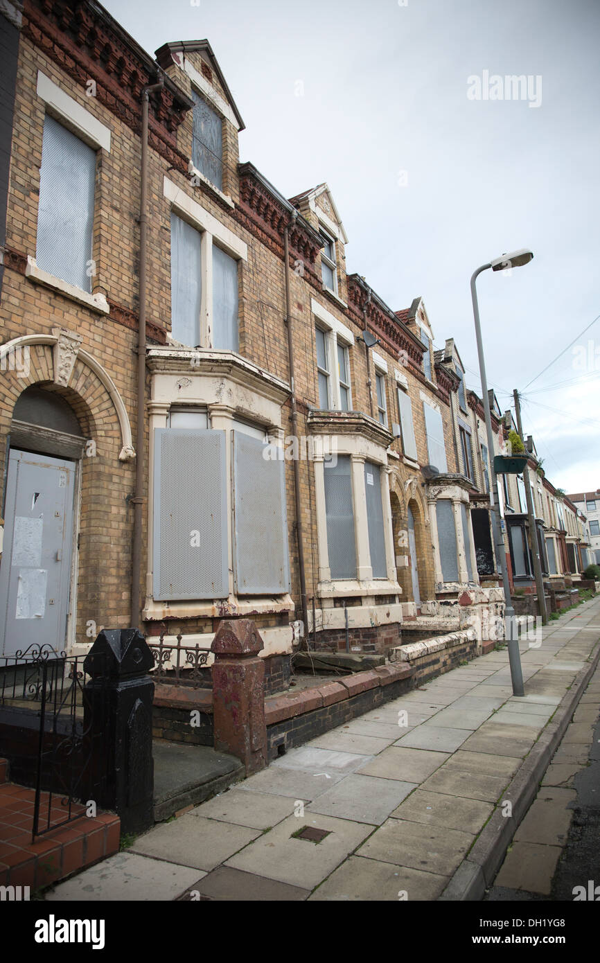 Derelict houses on Lothair Road, where Liverpool Football club have ...