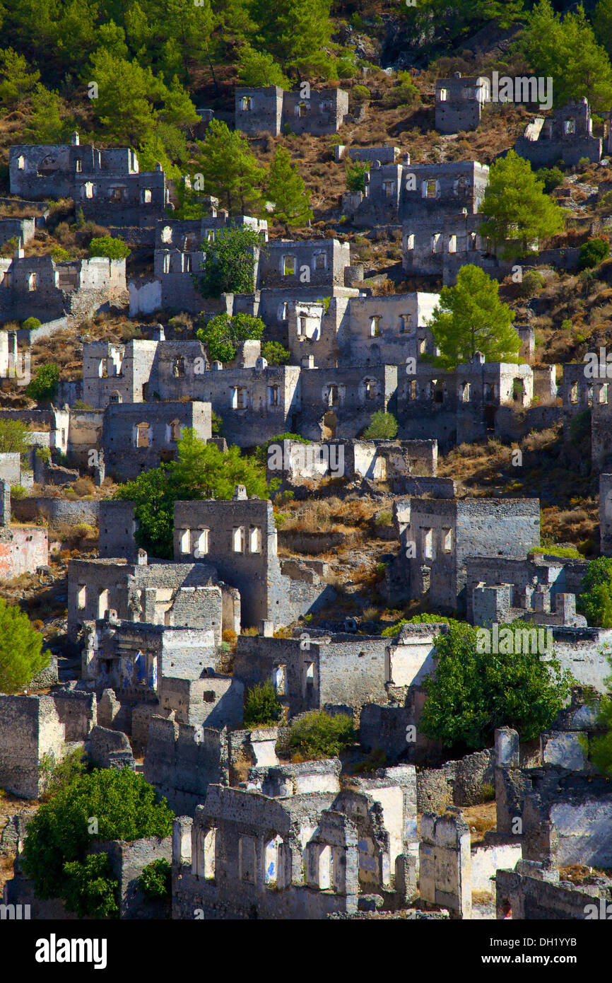 Ghost Town of Kayakoy, Turkey, Asia Stock Photo - Alamy