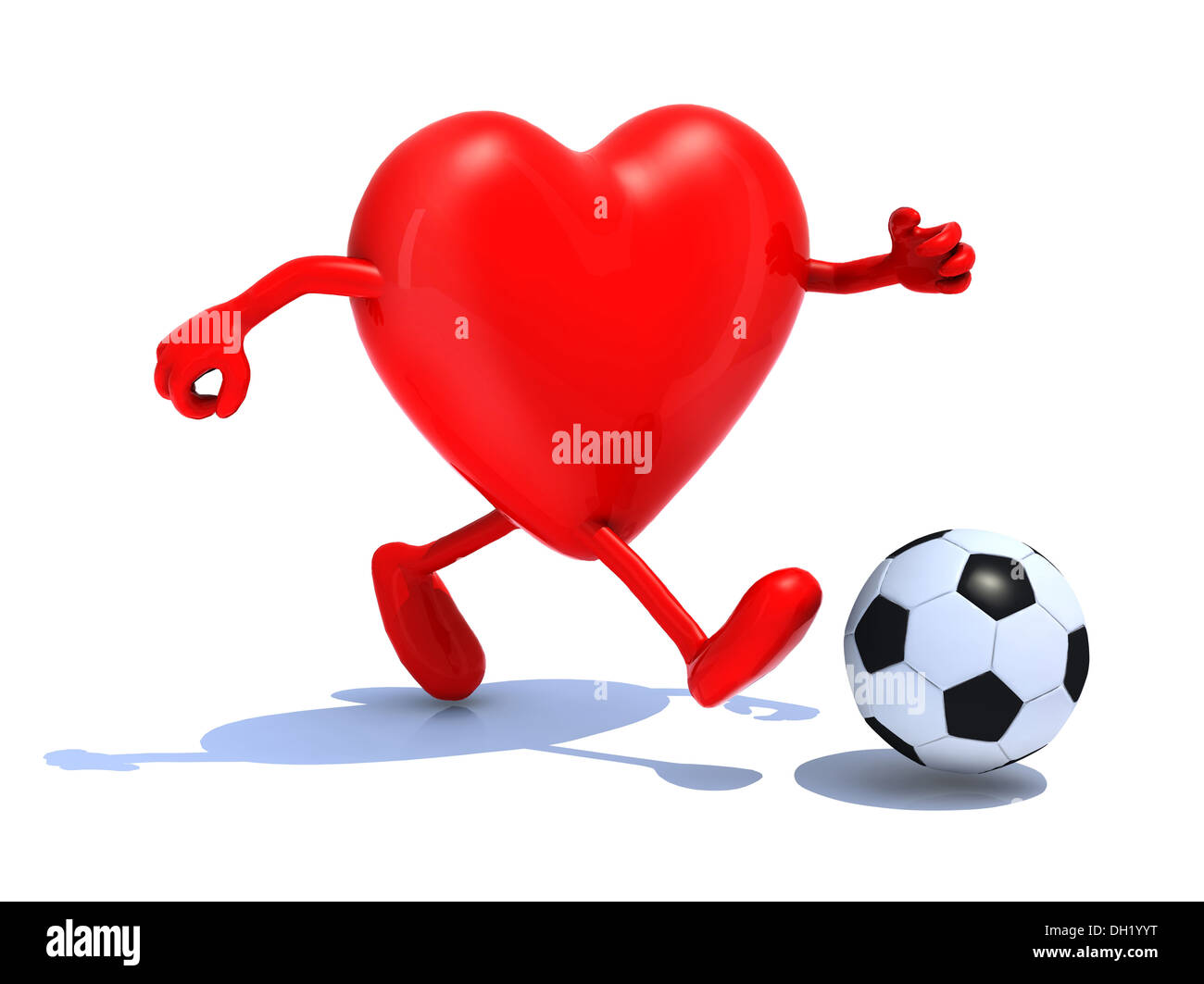 Heart football soccer ball illustration Cut Out Stock Images & Pictures ...