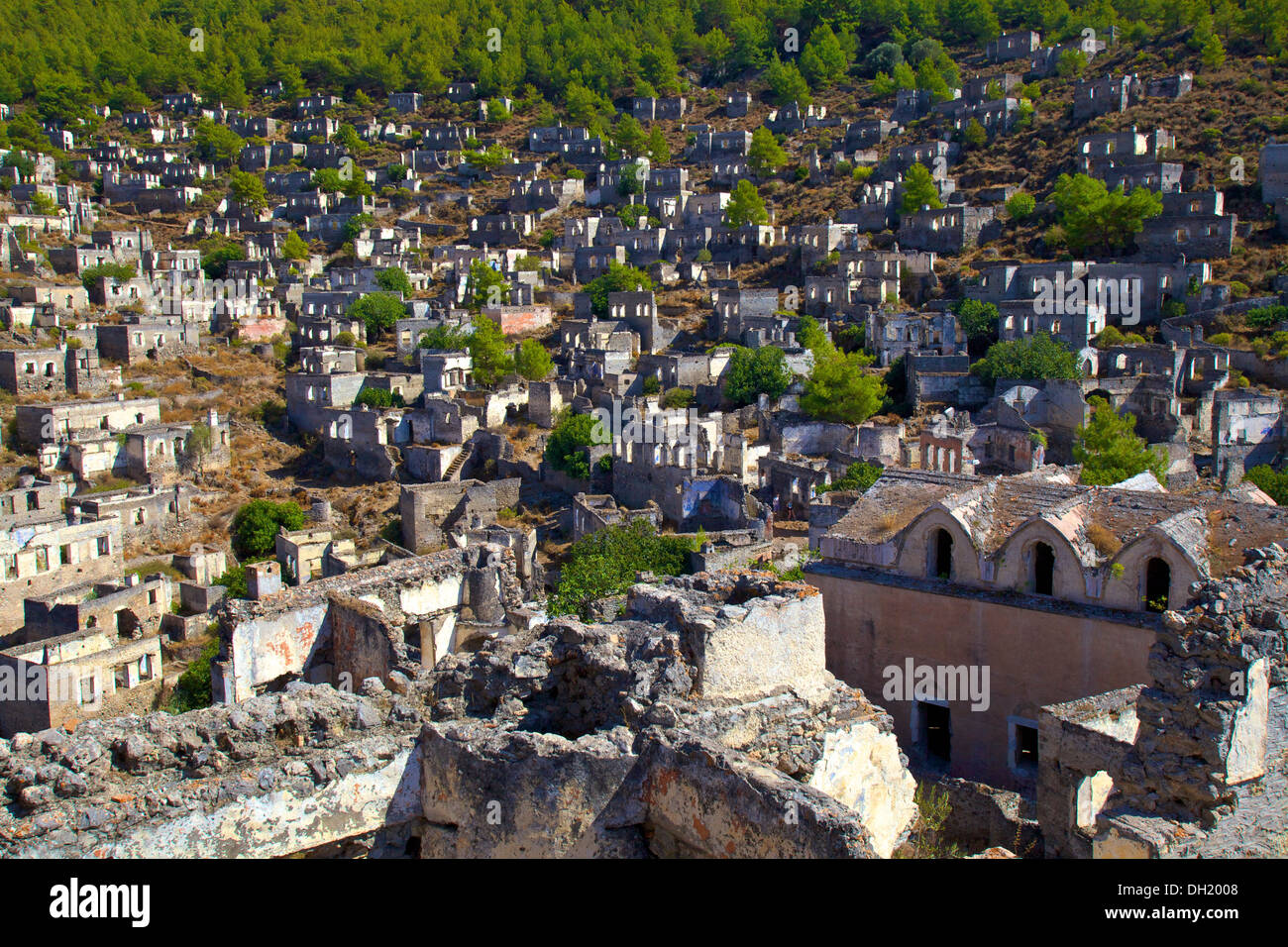 Ghost Town of Kayakoy, Turkey, Asia Stock Photo - Alamy