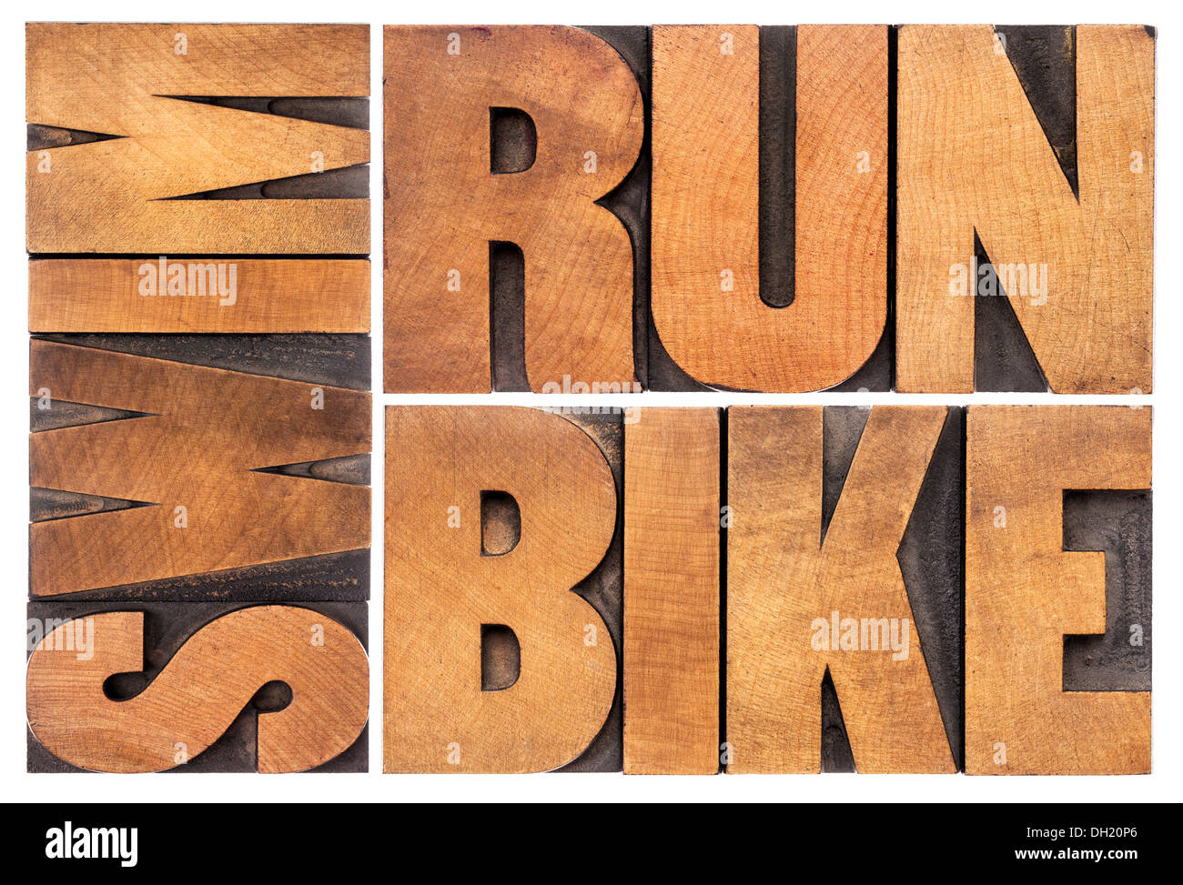 run, bike, swim - triathlon concept - isolated word abstract in vintage ... run, bike, swim - triathlon concept - isolated word abstract in vintage ...