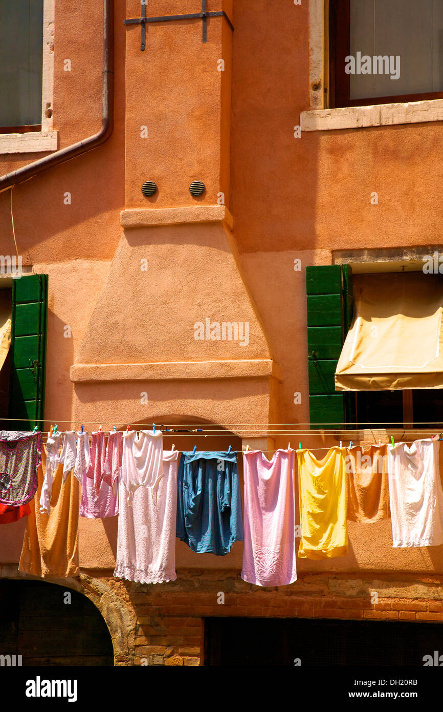 Washing Line, Venice, Italy Stock Photo - Alamy