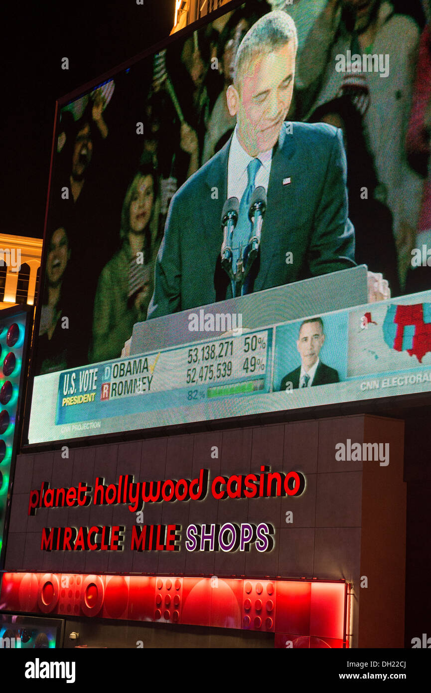 Election night in Las Vegas strip Stock Photo - Alamy