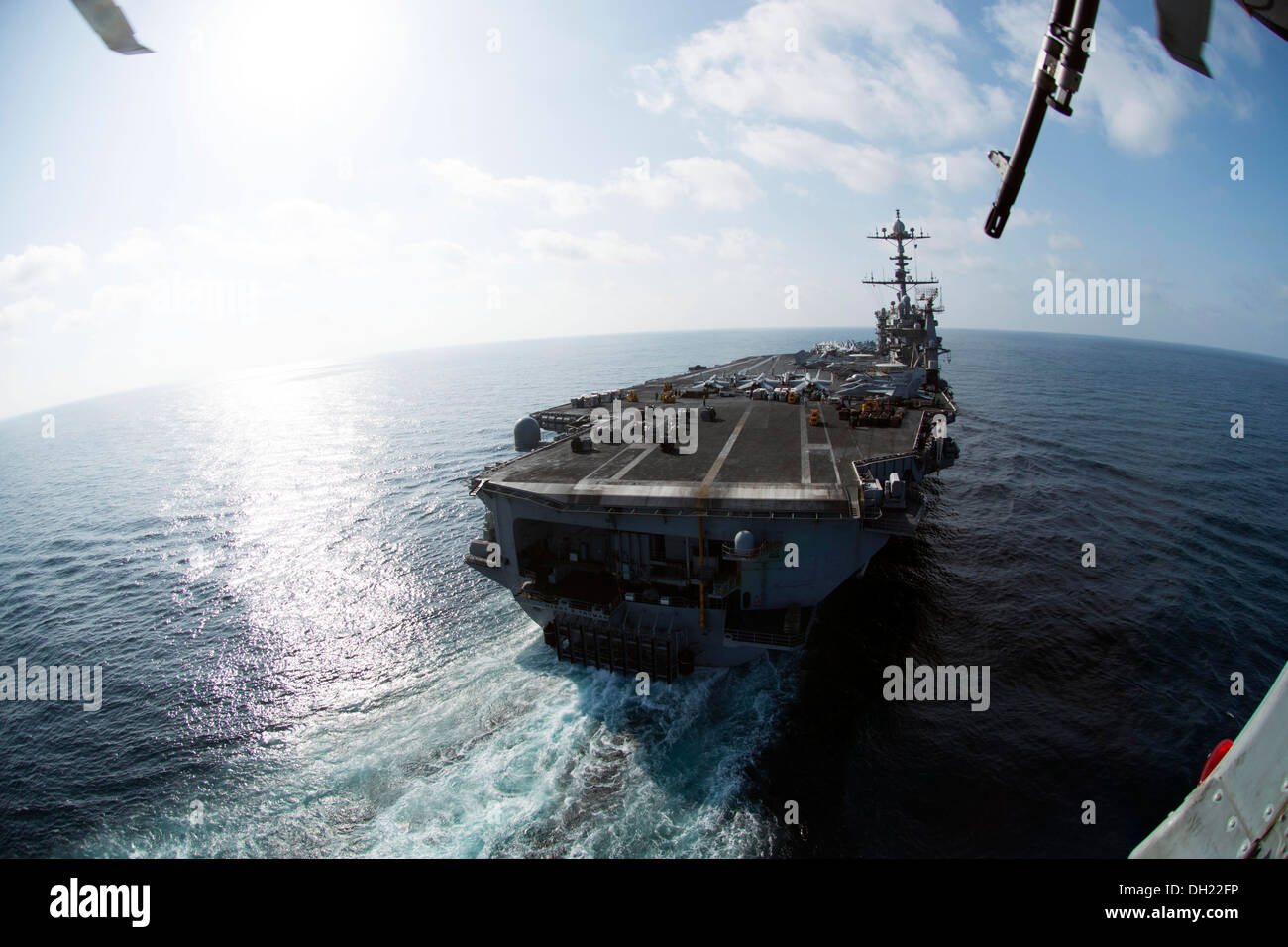 The aircraft carrier USS Harry S. Truman conducts a replenishment at ...