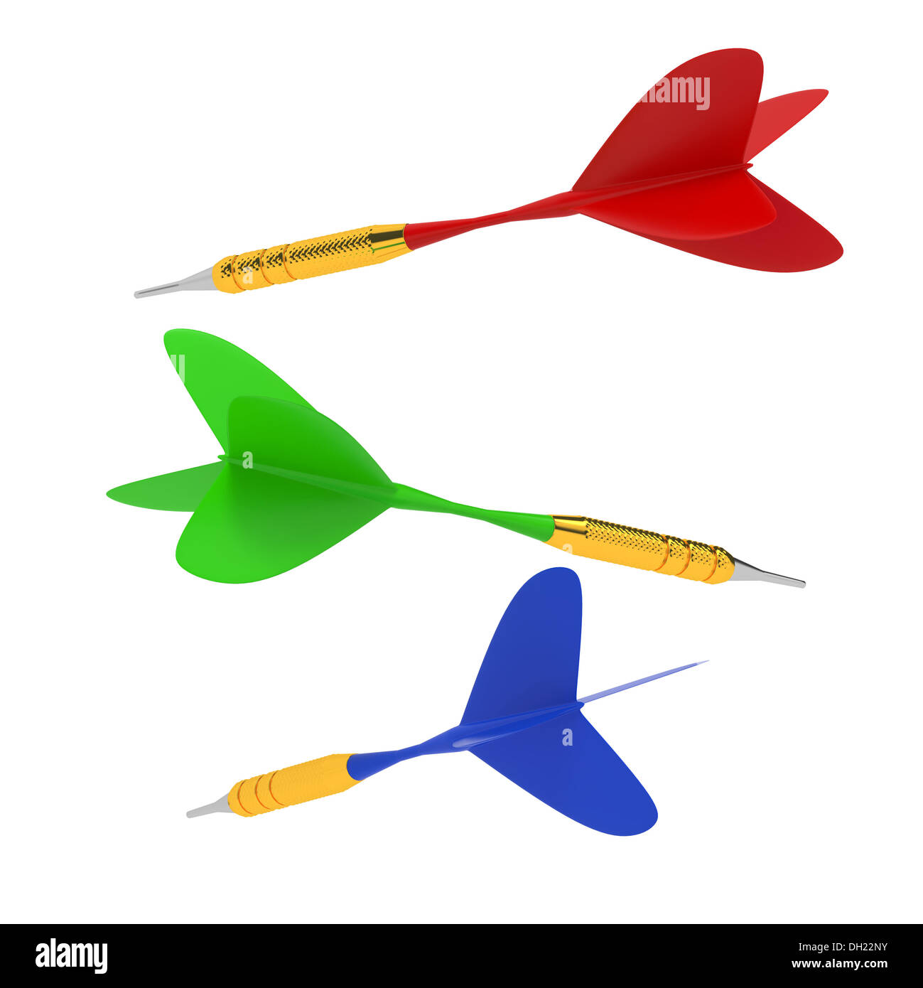 Set of darts. Isolated on White Stock Photo - Alamy