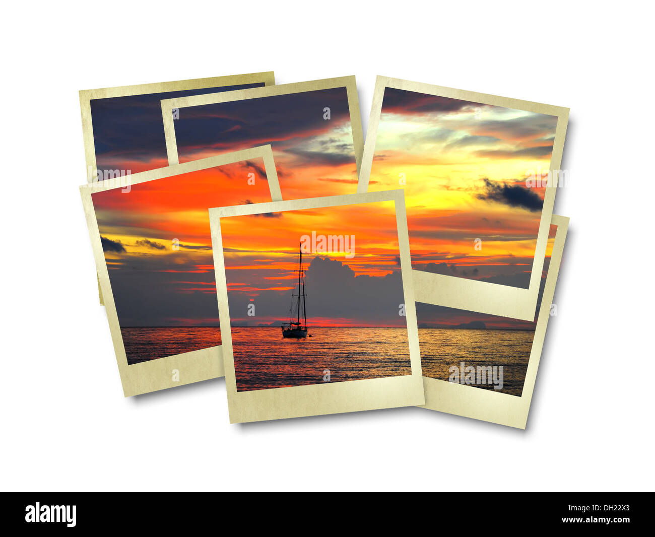 Sunset sunrise collage dusk nature hi-res stock photography and images ...