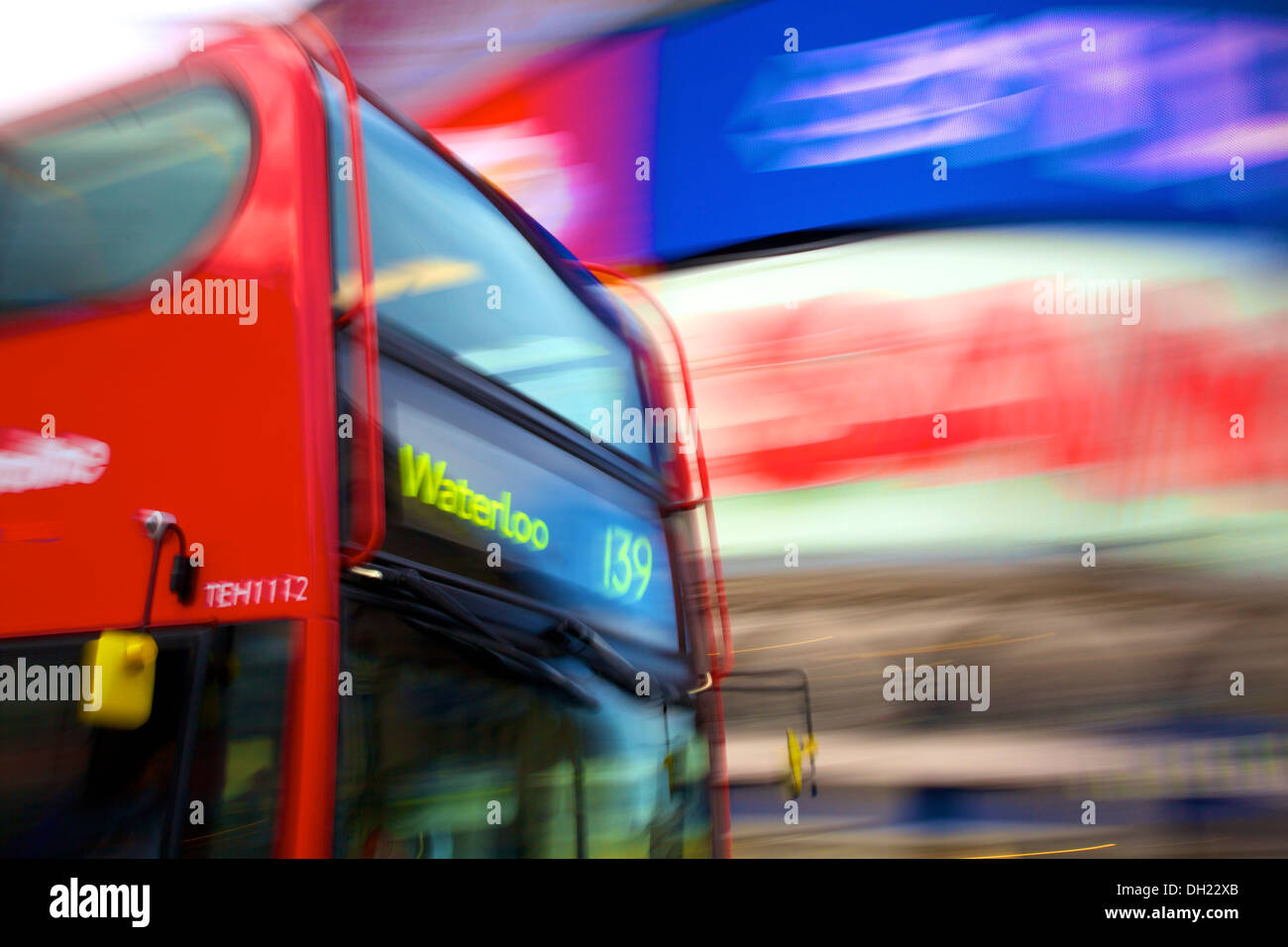 Red London Bus, Piccadilly Circus, London, UK Stock Photo - Alamy