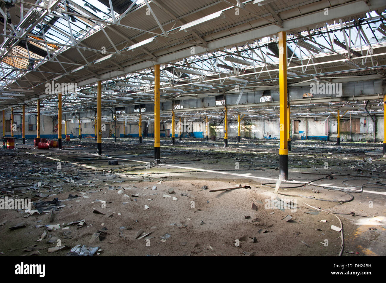 Empty Factory Production Line Closed Redundant Stock Photo: 62127621 ...