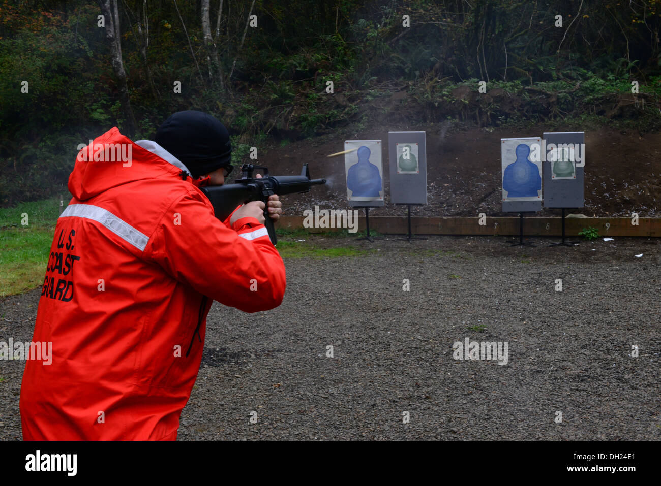 Petty Officer 1st Class Aaron Haas, a boatswains mate assigned to Coast ...