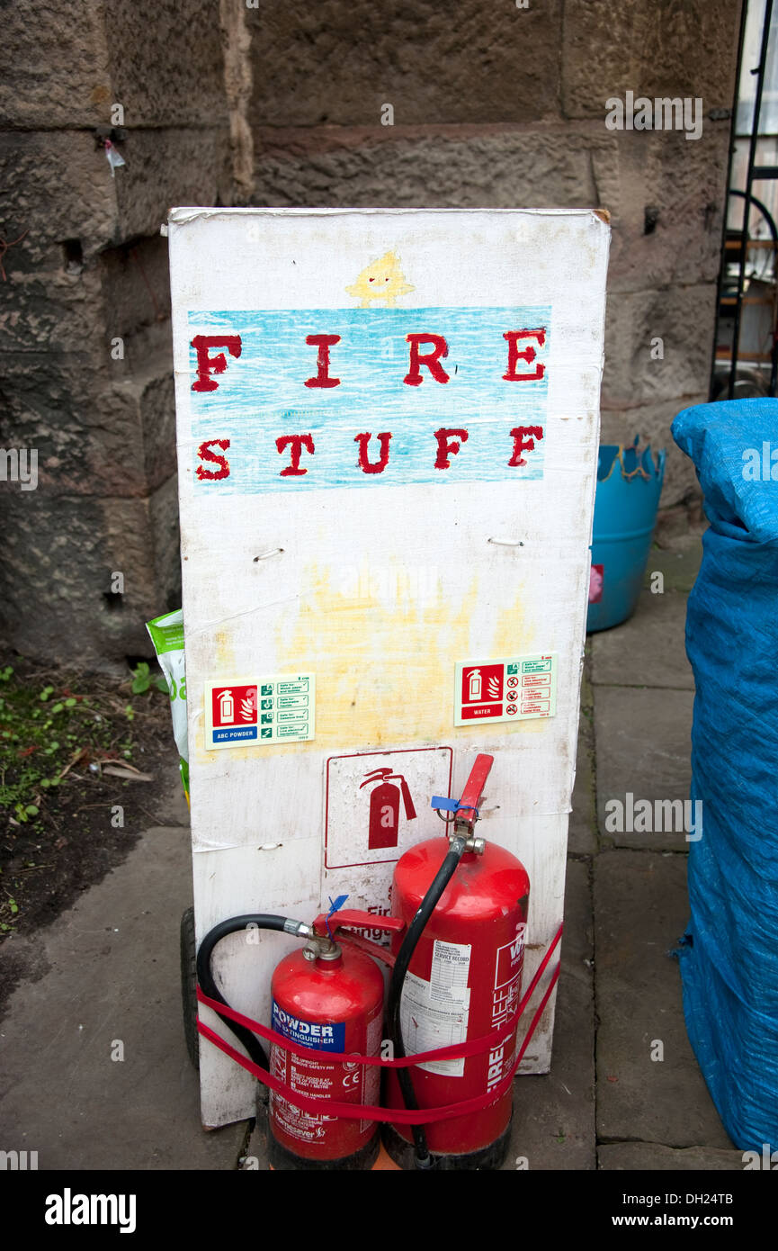 Fire Stuff Extinguishers safety temporary event Stock Photo - Alamy