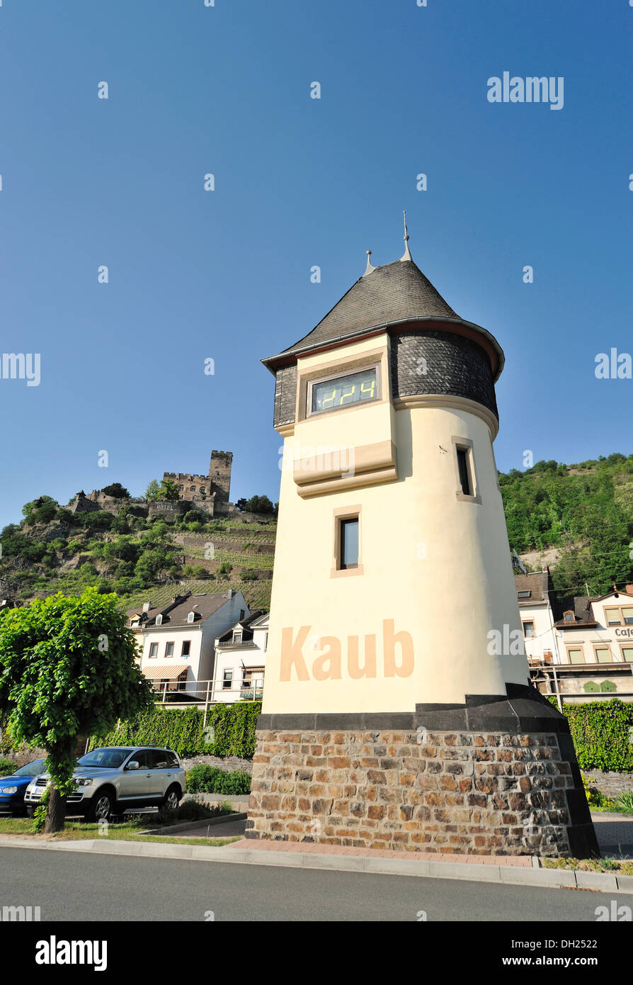 Tower, Kaub, Upper Middle Rhine Valley, a UNESCO World Heritage Site ...