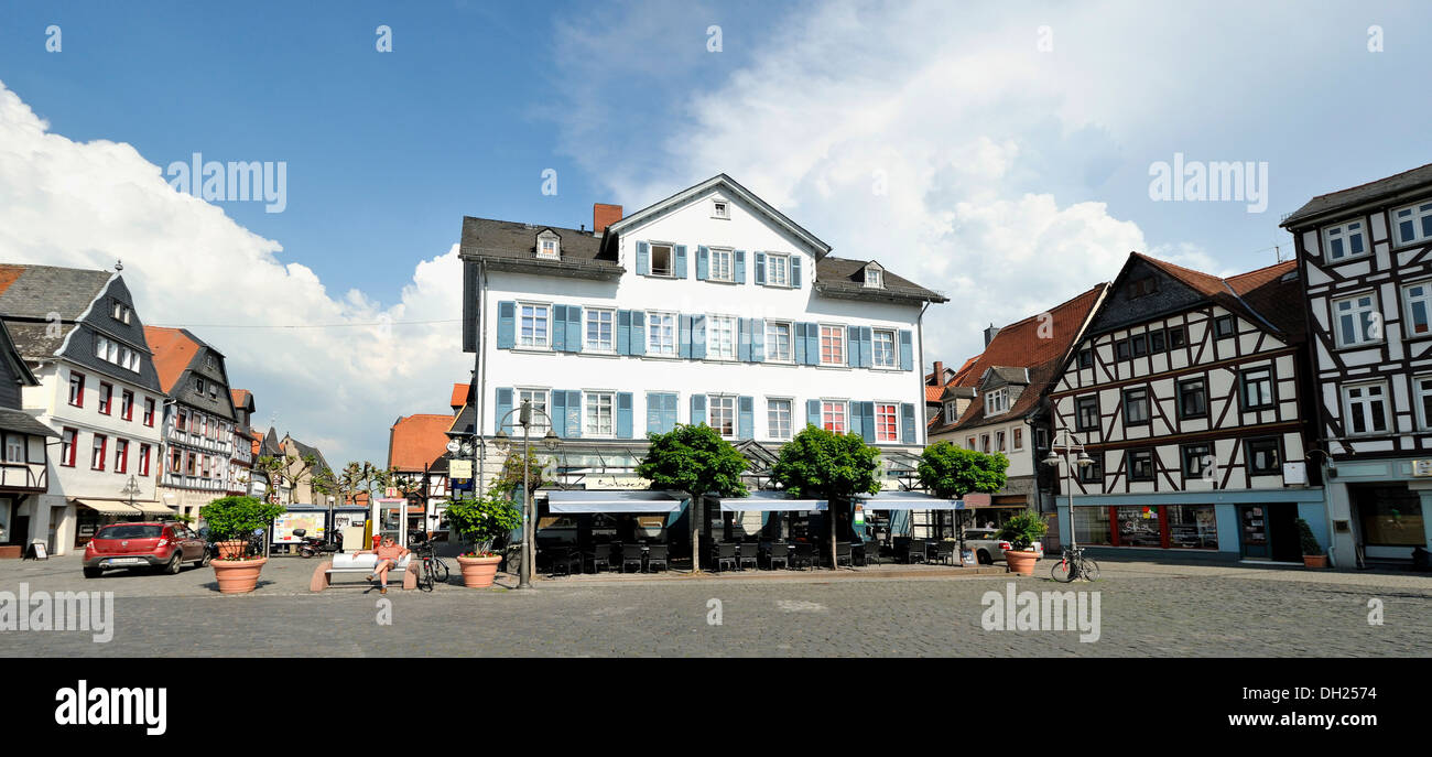 Market square, Butzbach, Hesse Stock Photo - Alamy