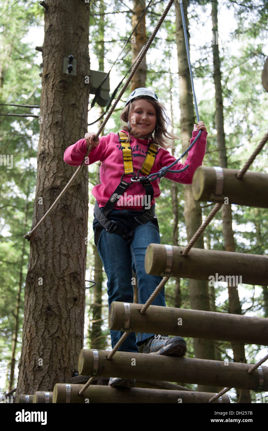 Young Girl Confidence Building High Rope Wire Course FULLY MODEL ...