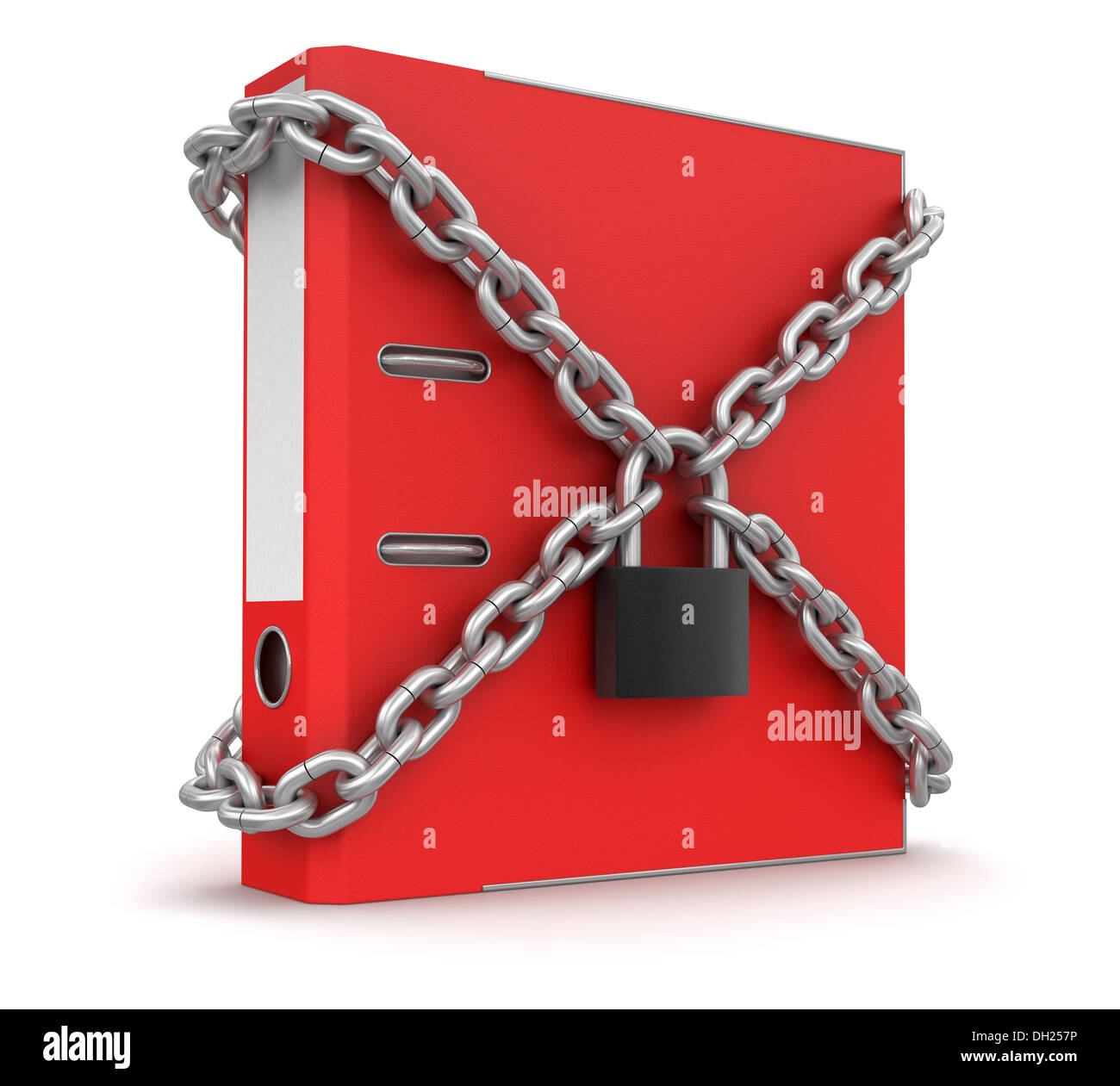 Document and lock (clipping path included Stock Photo - Alamy