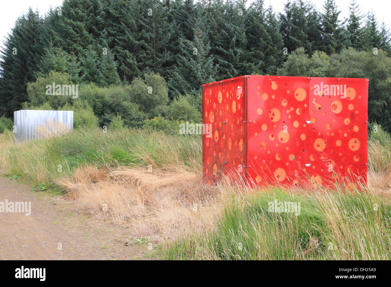 Salmon Cubes Modern Art Sculptures, Kielder Water & Forest Park ...