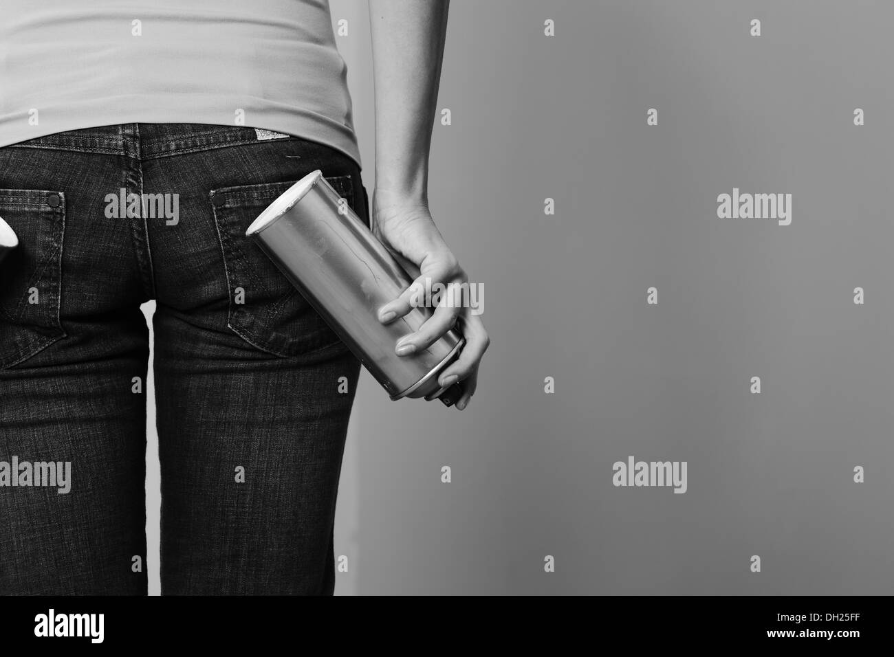 Hand blue paint Black and White Stock Photos & Images - Alamy