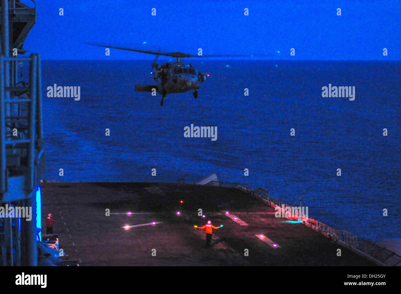 MH-60S Seahawk for landing aboard the amphibious assault ship USS Boxer ...