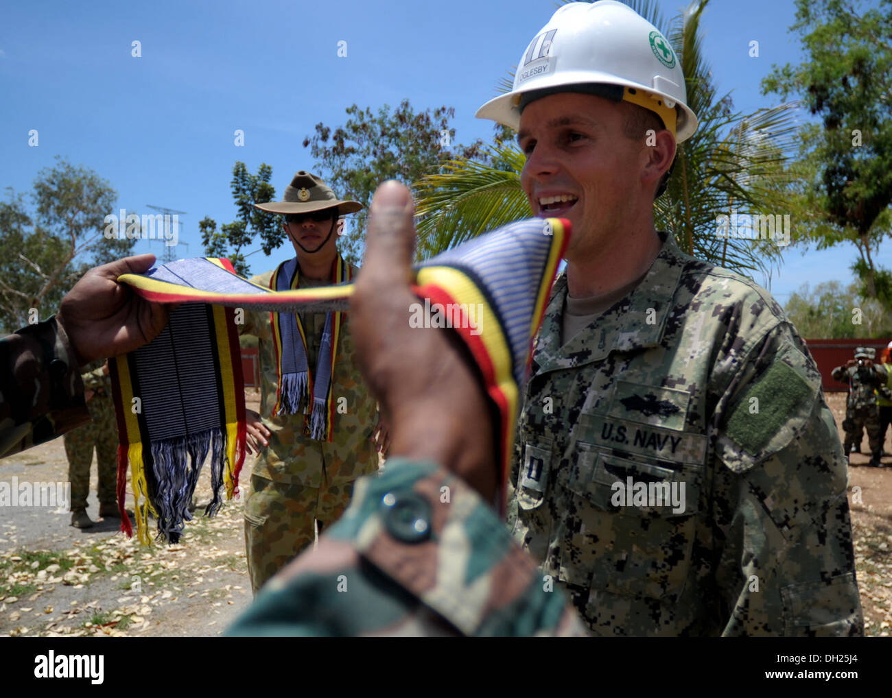 METINARO, Timor-Leste – (Oct. 25, 2013) U.S. Navy Seabee Lt. Brent ...