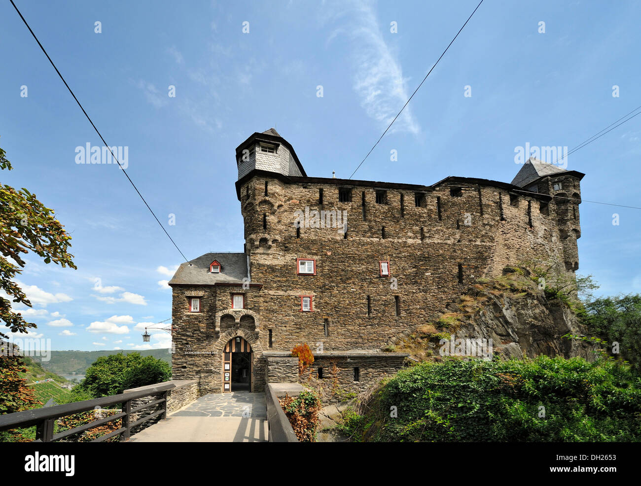 Stahleck castle youth hostel, Bacharach, Rhineland-Palatinate Stock ...