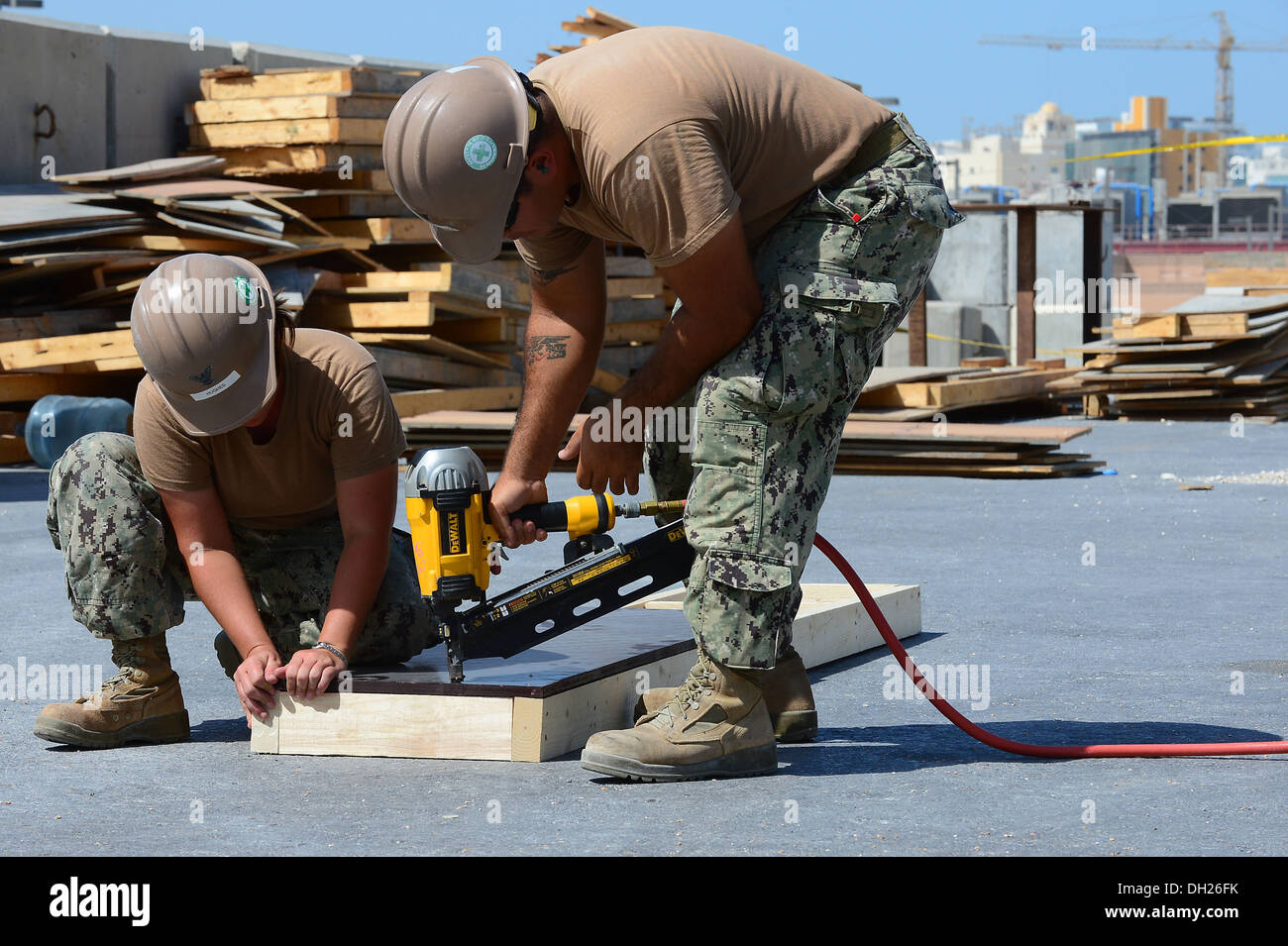 NAVAL SUPPORT ACTIVITY BAHRAIN (Oct. 22, 2013) Utilitiesman 3rd Class ...