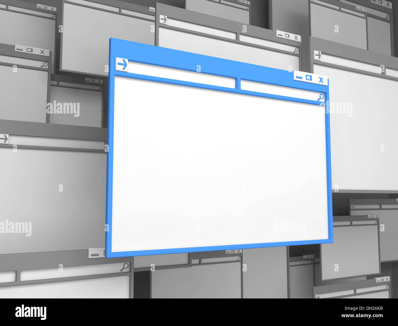 Blue Computer window Stock Photo - Alamy