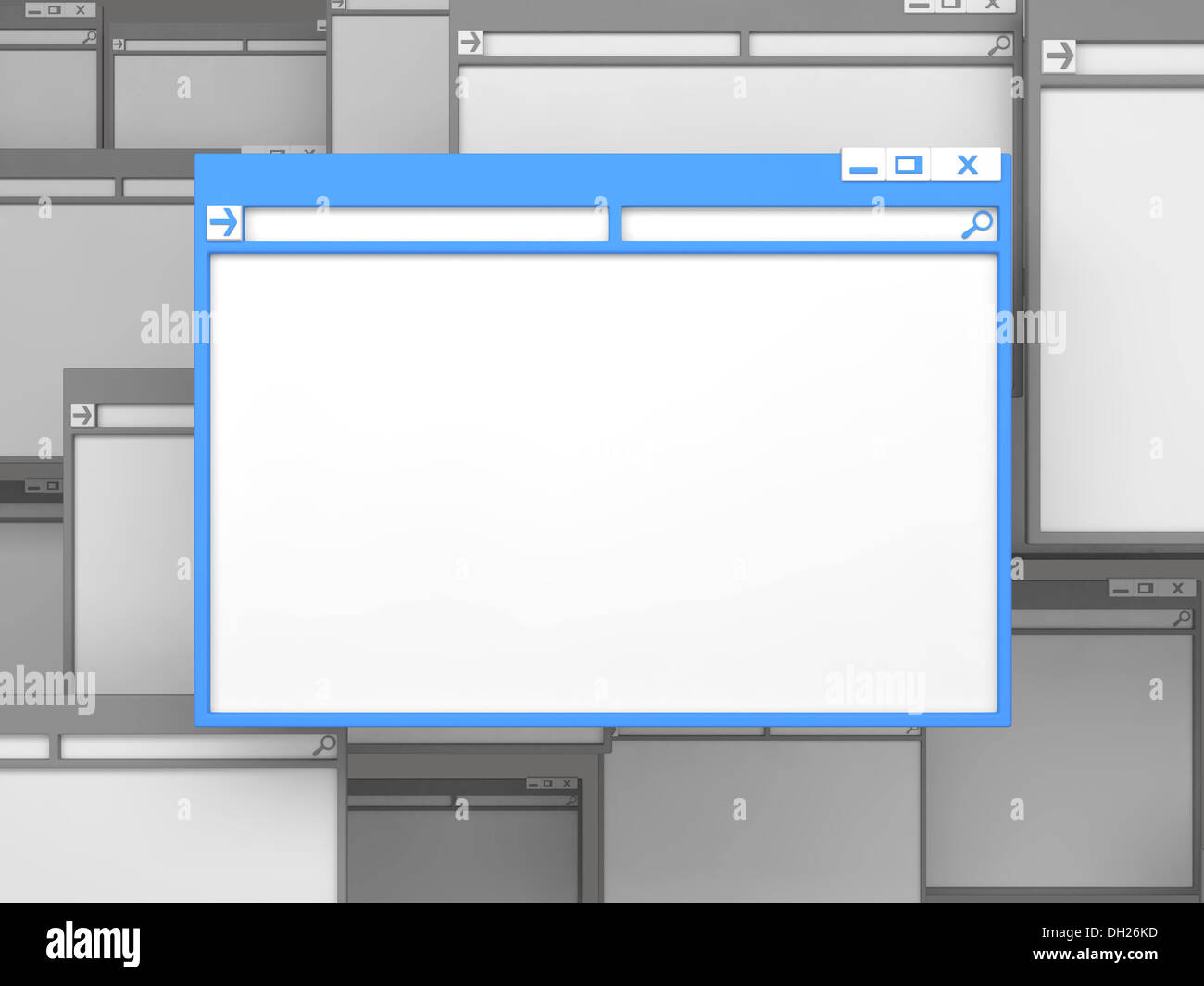 Blue Computer window Stock Photo - Alamy