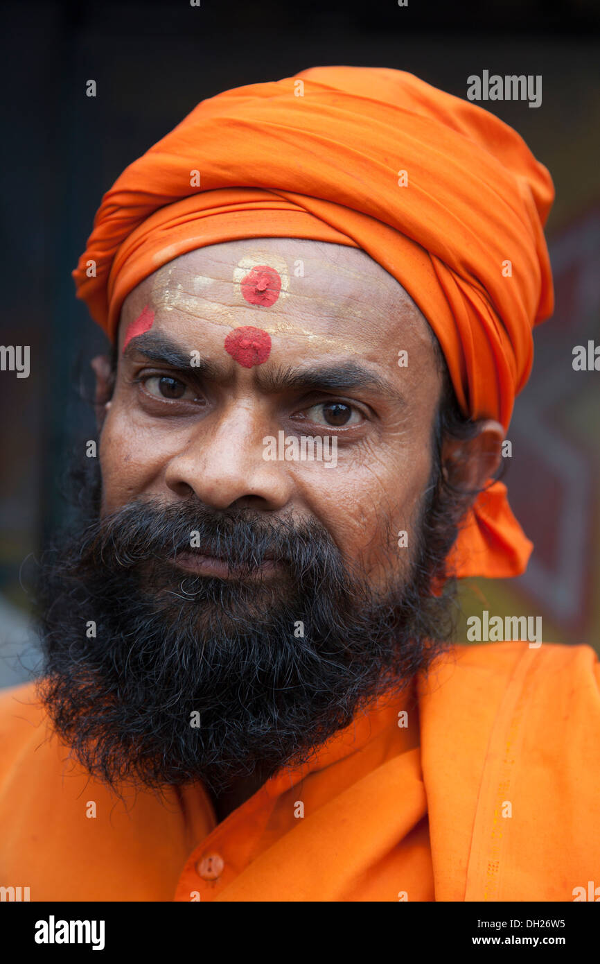 Bearded Sadhu holy man West Bengal, India Stock Photo - Alamy