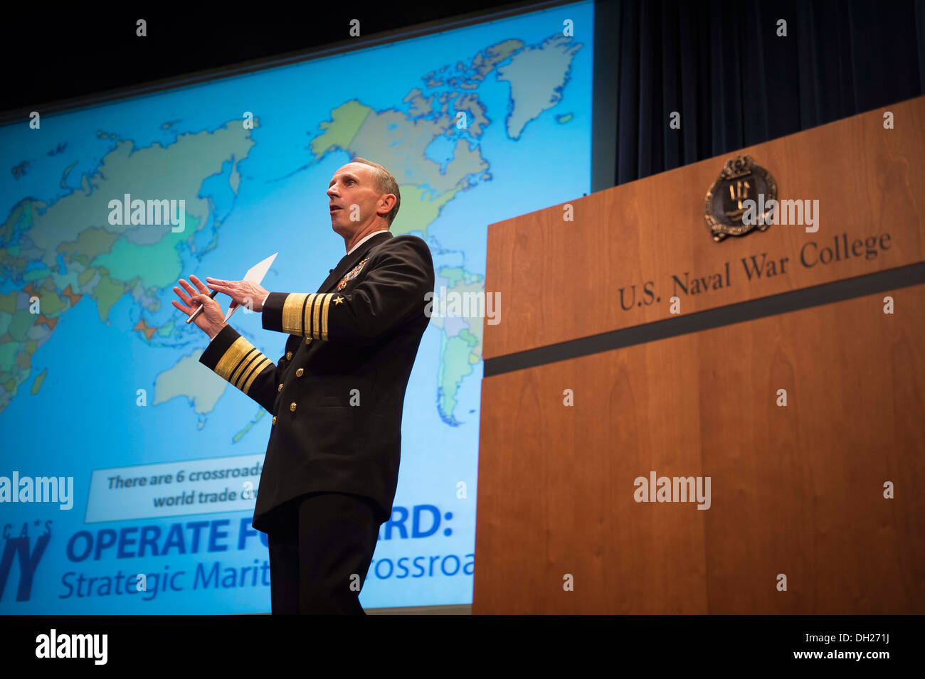 Chief of Naval Operations (CNO) Adm. Jonathan Greenert speaks to U.S ...