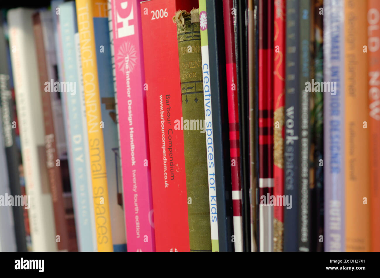 Various design books and magazines on a shelf Stock Photo - Alamy