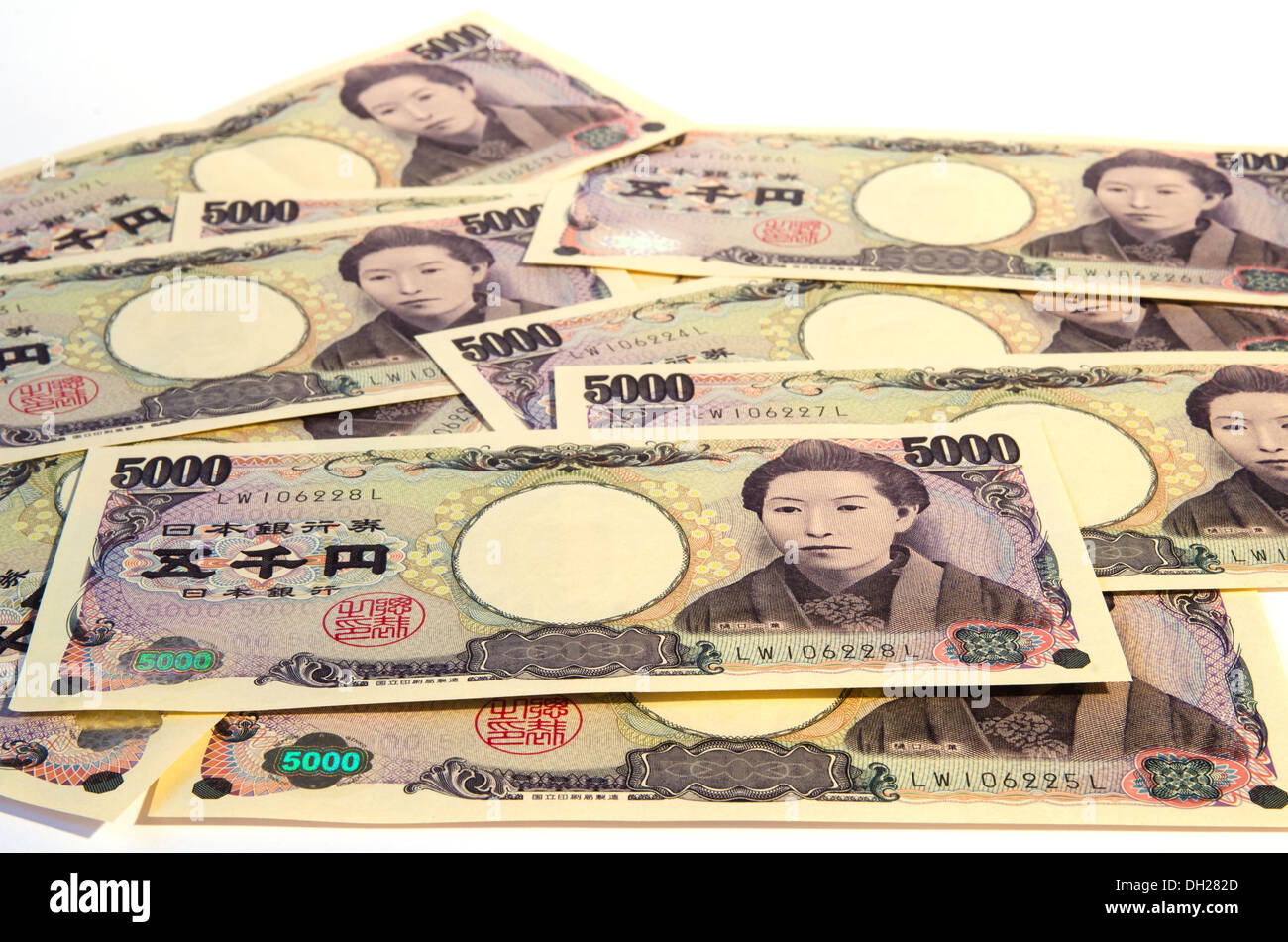 Background of japanese paper money Stock Photo - Alamy