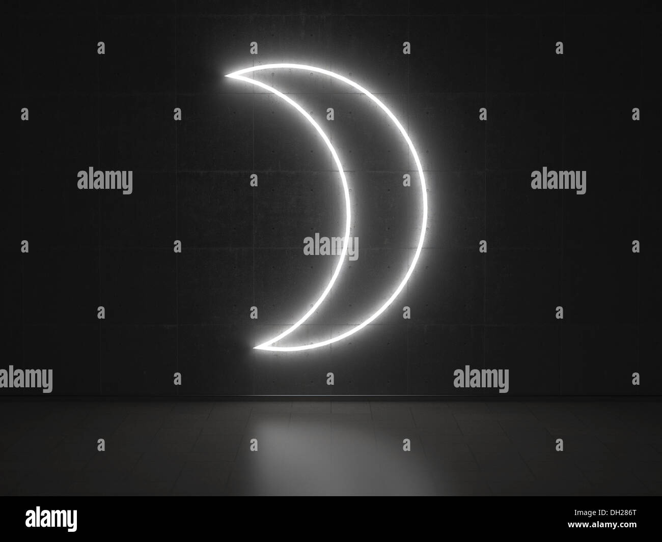 Moon - Series Neon Signs Stock Photo - Alamy