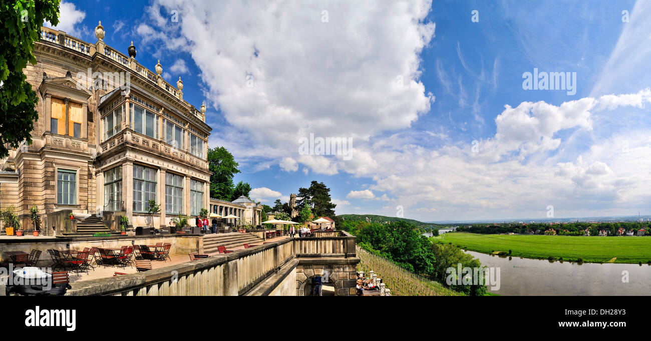 Lingner Terrace at Lingner Palace with a view over the wineyard and the ...