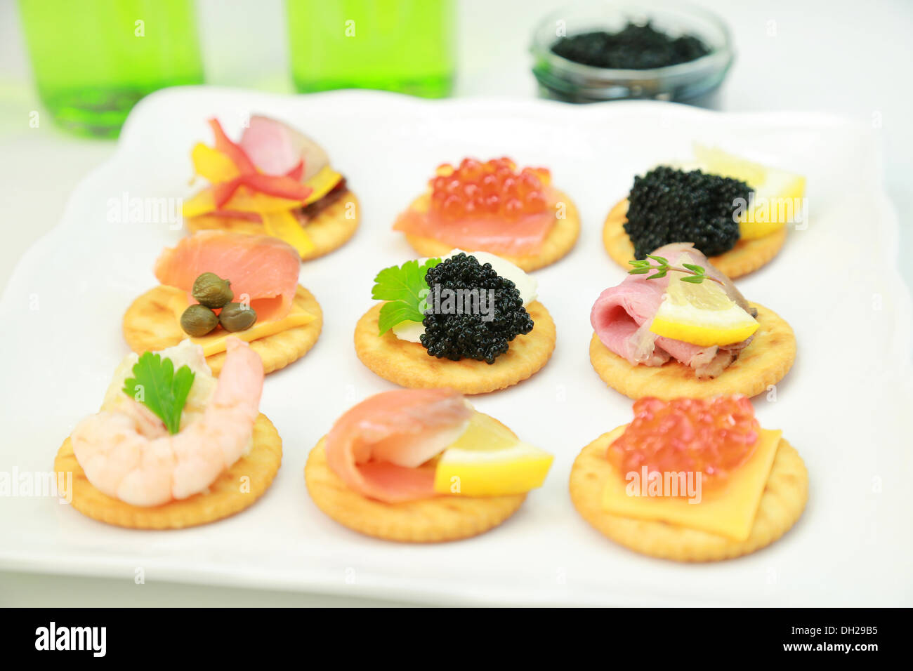 Assorted canapes hi-res stock photography and images - Alamy