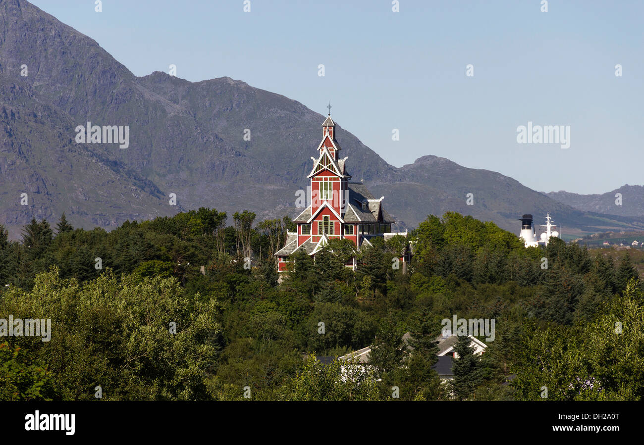 Church of Gravdal, built in Dragestil or Dragon Style, Kirke, Buksnes ...
