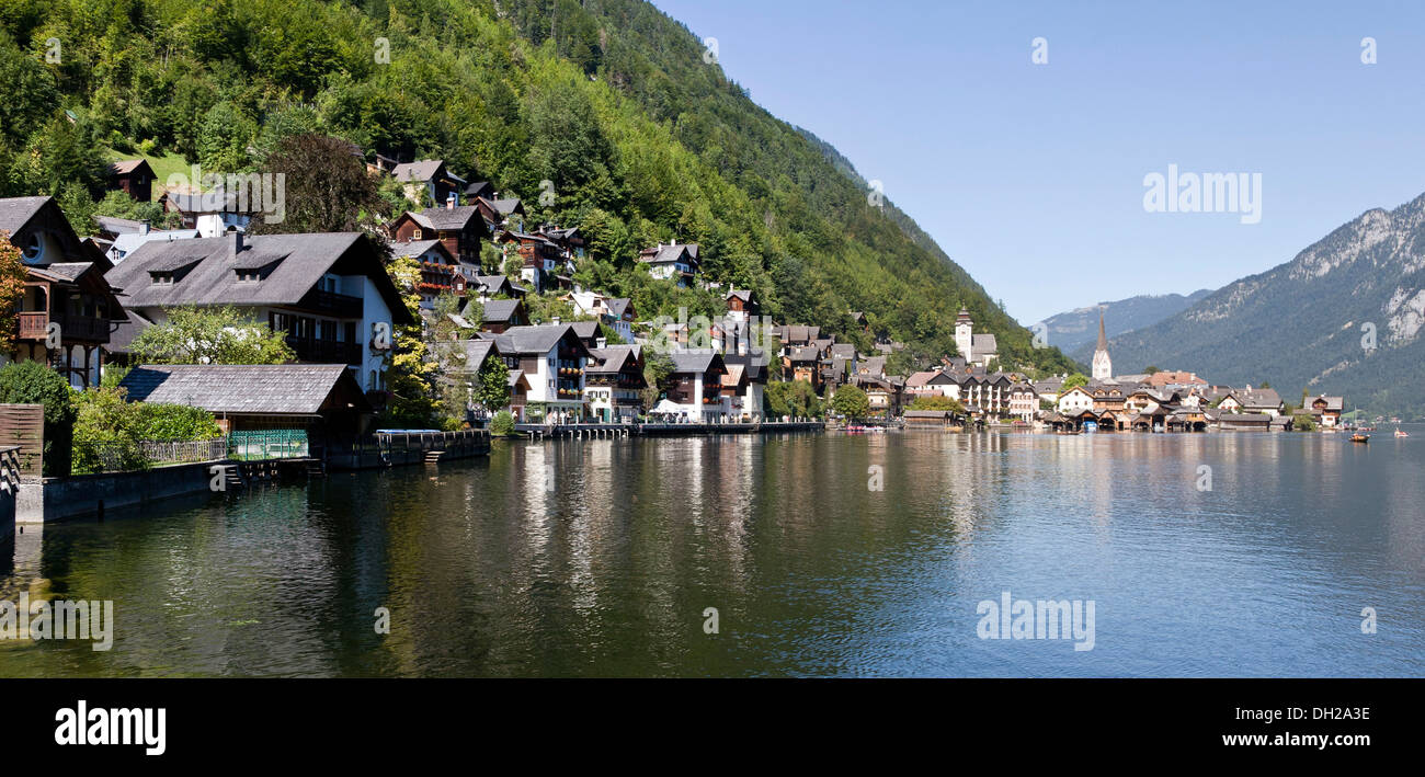 Hallstadt at Hallstaettersee Lake, Hallstatt Lake, Unesco World ...