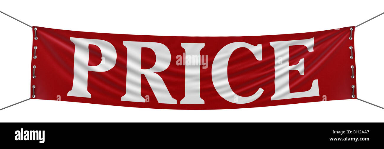 Price banner (clipping path included Stock Photo - Alamy