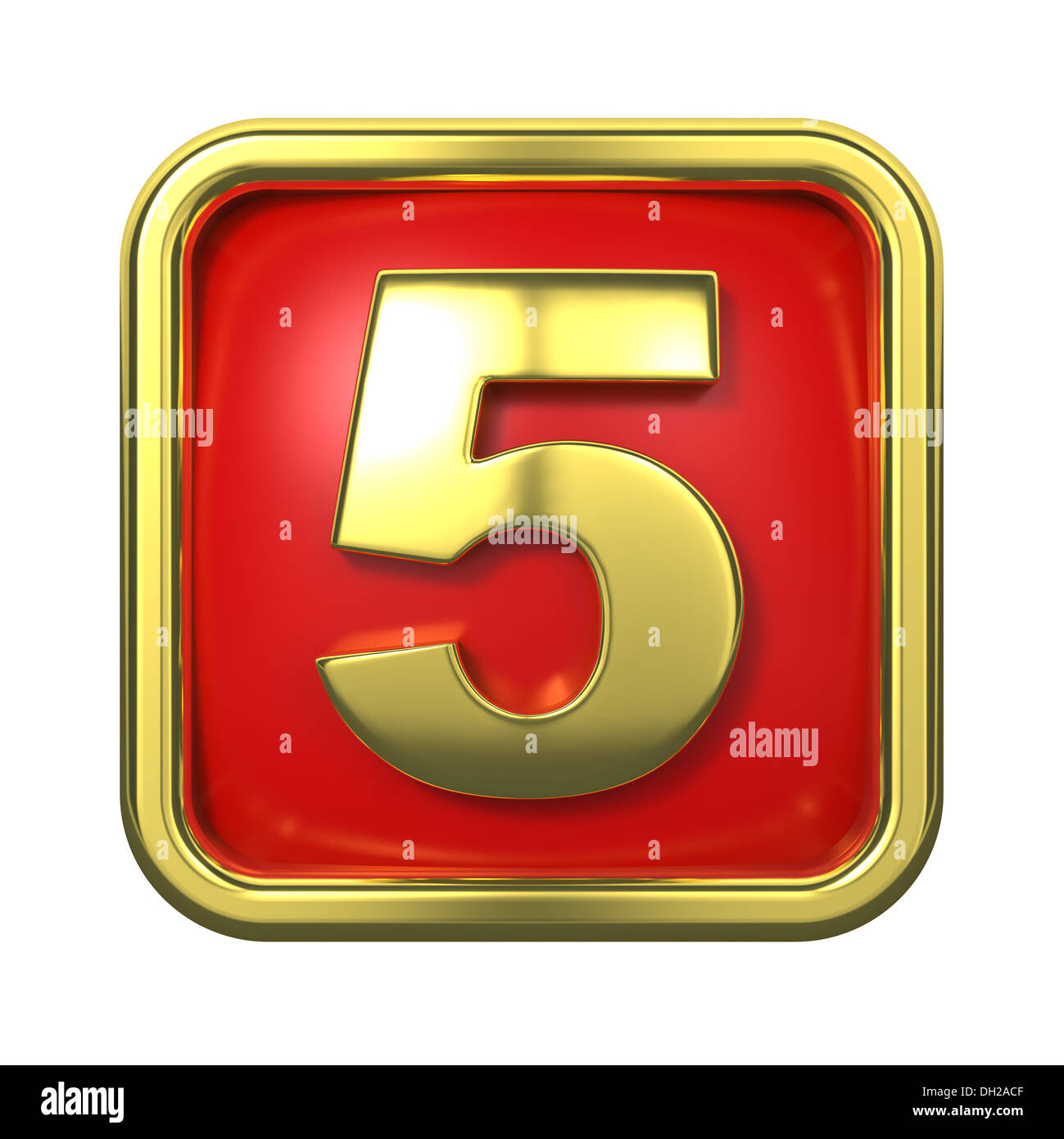 Gold Numbers in Frame, on Red Background Stock Photo - Alamy