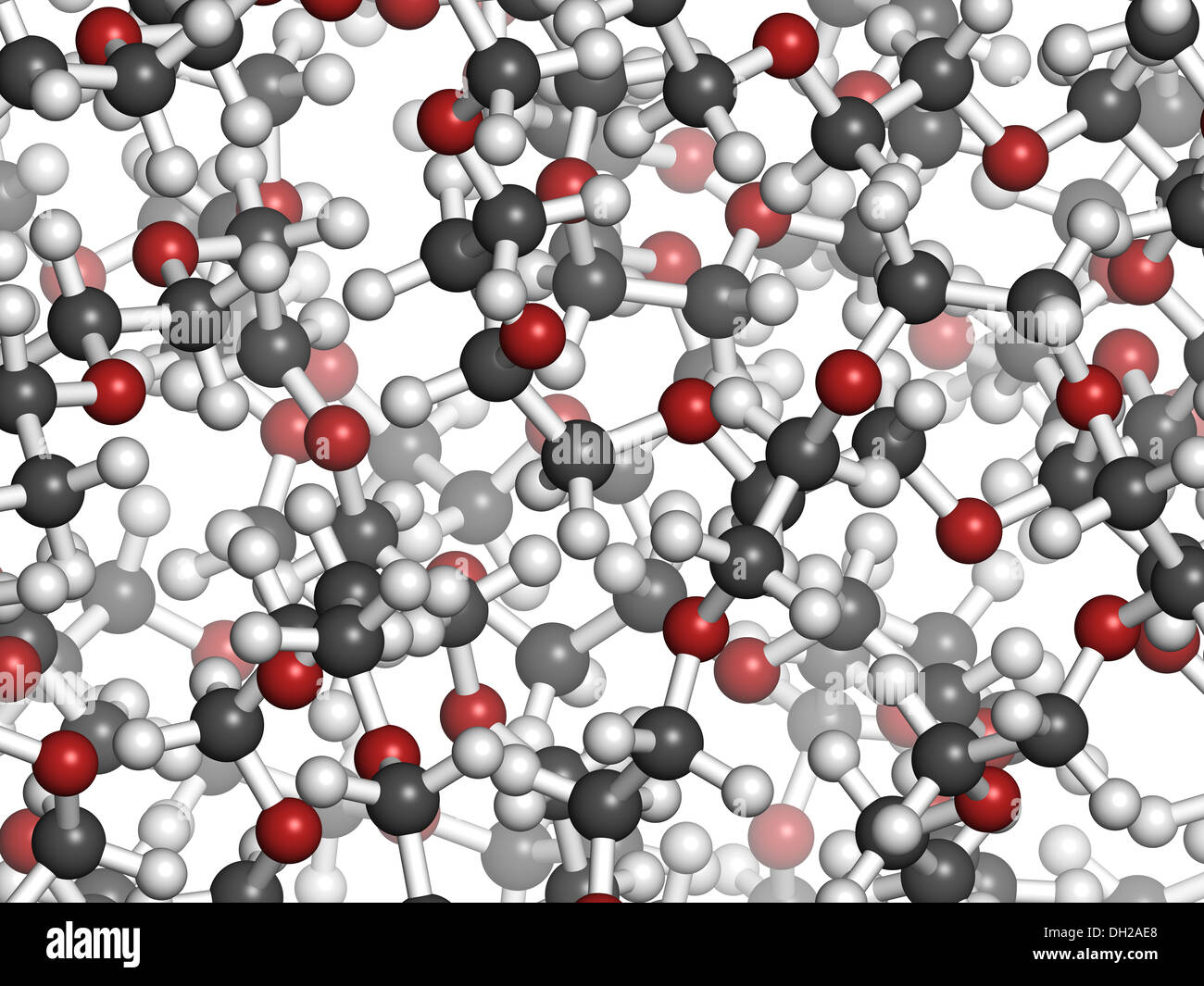 Polyethylene glycol 10.000 (PEG, polyethylene oxide, PEO) molecule ... Polyethylene glycol 10.000 (PEG, polyethylene oxide, PEO) molecule ...